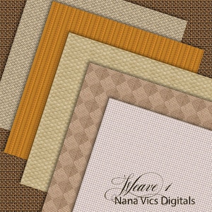 Weave Digital Paper, Basket Weave, Digital Paper, Woven Backgrounds ...