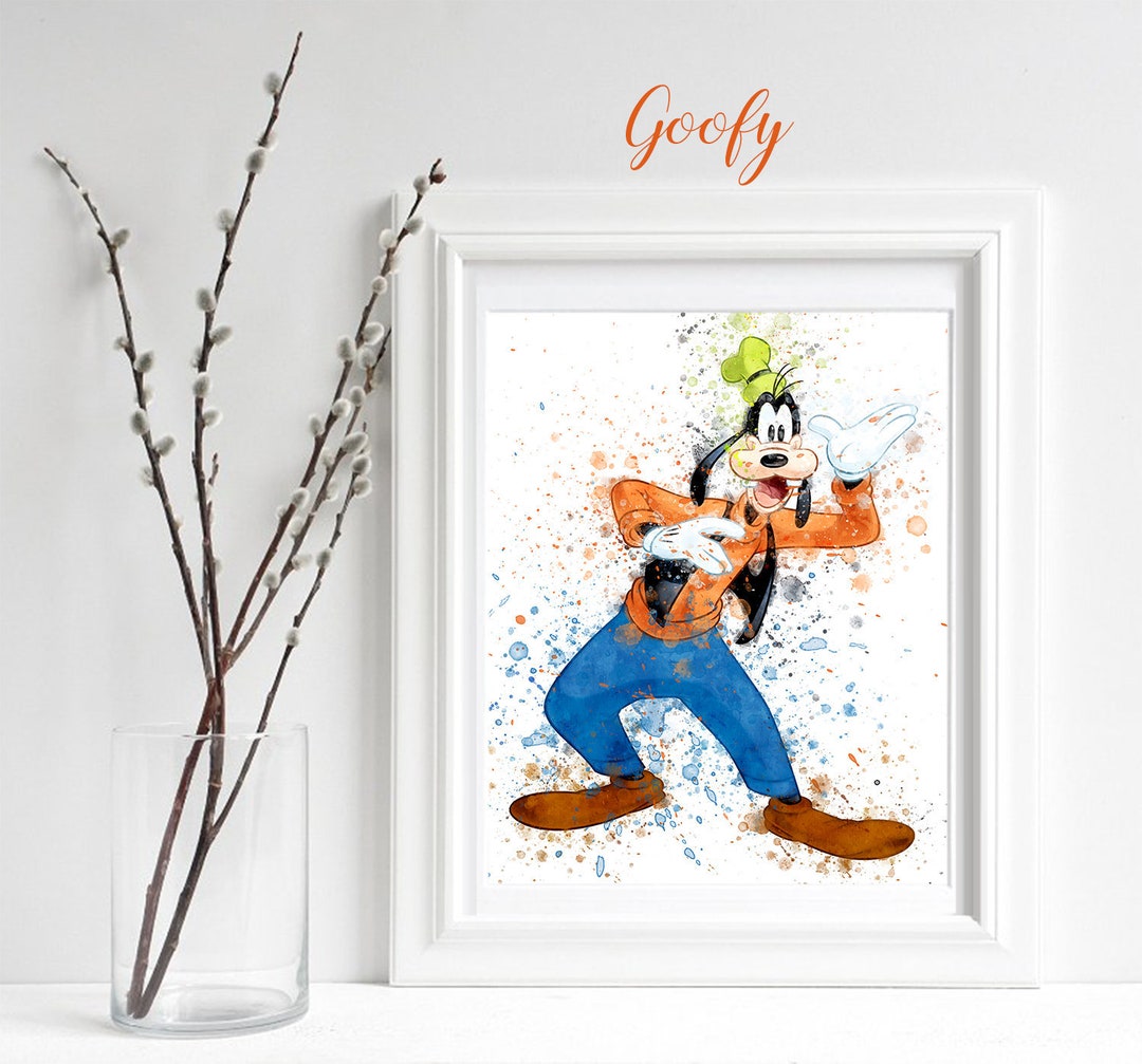 Goofy Digital Print, Goofy Nursery Watercolor, Kids Decor Printable ...