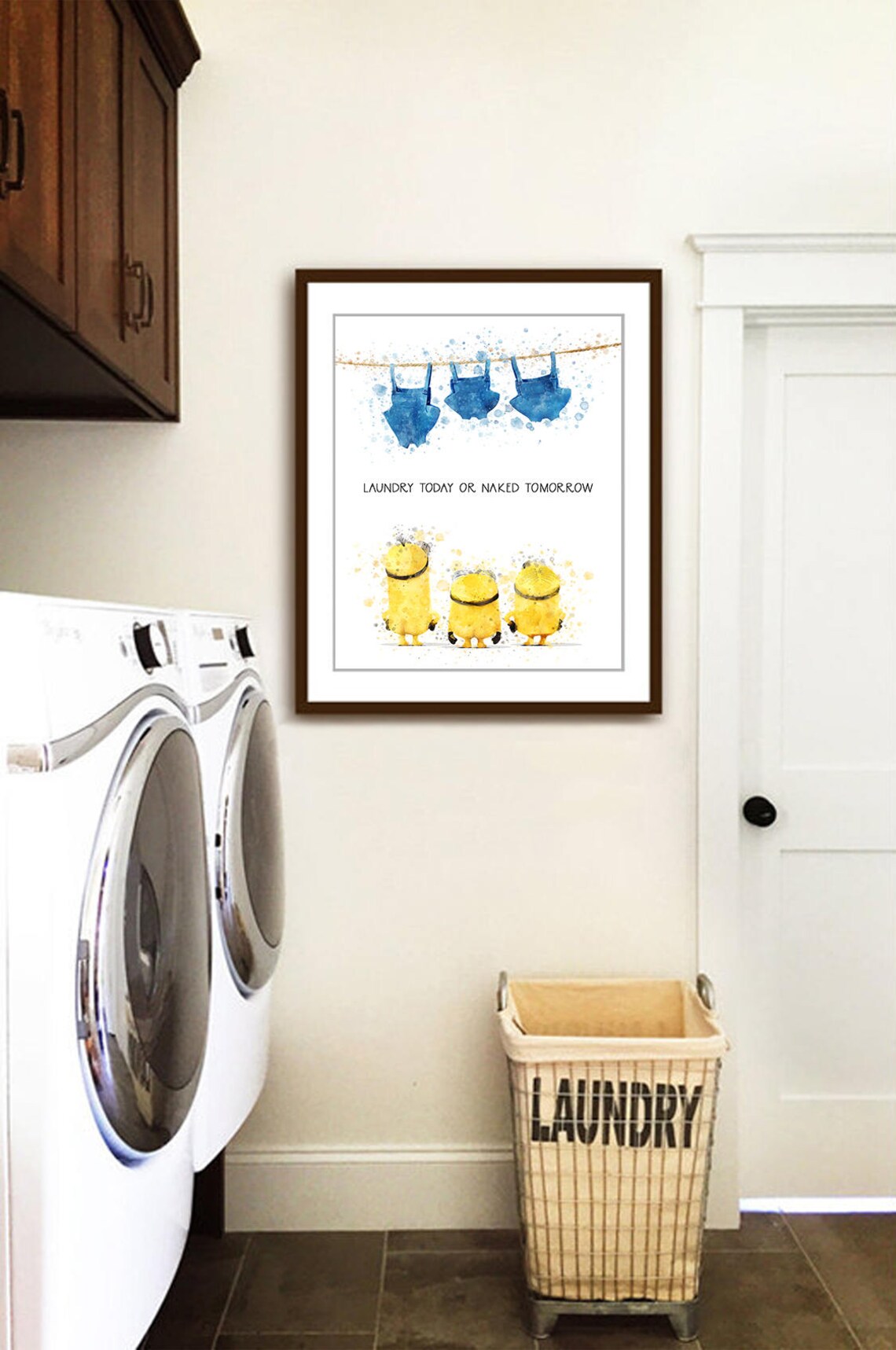 Minions Laundry Sign, Minions Naked, Funny Bathroom Signs, Laundry ...