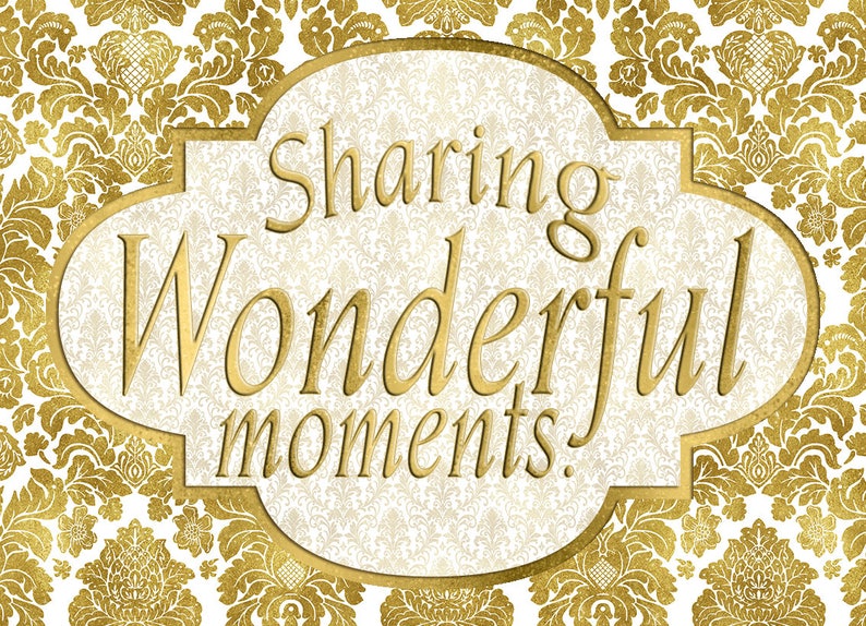 Damask Digital Paper, Gold Seamless Wedding Backgrounds, Damask Texture ...