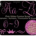 Glitter Alphabet Clipart: Pink Cursive Script Alphabet | Etsy Australia