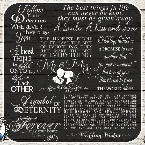 Wedding Word Art - Etsy