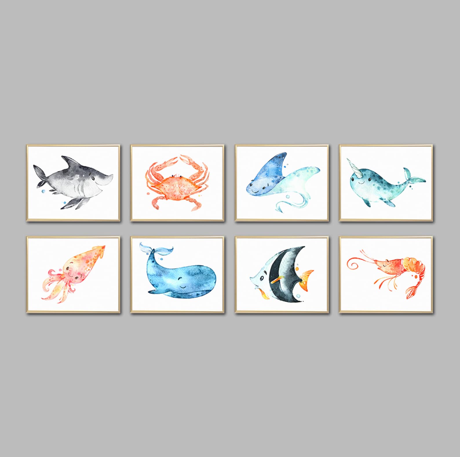 Nursery Decor Under the Sea Boy Room Wall Art Watercolor Sea - Etsy ...