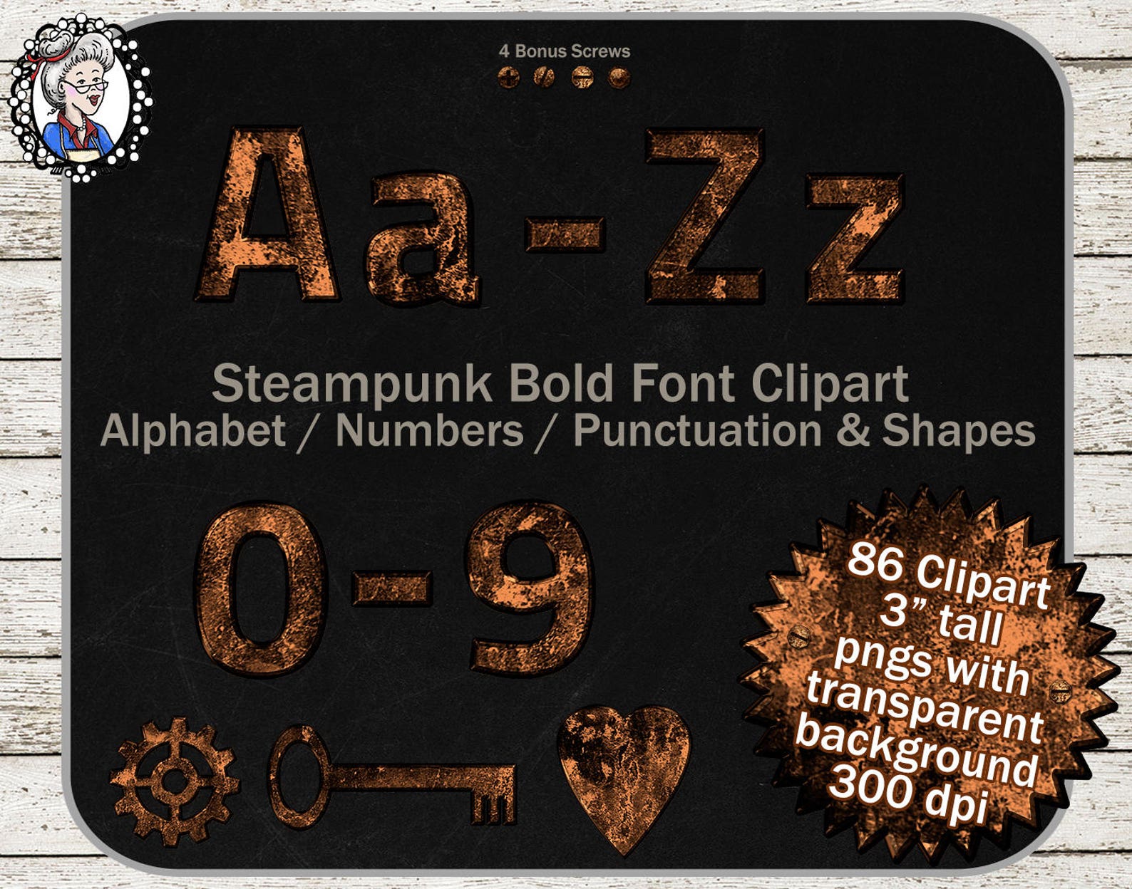 Steampunk Alphabet Clipart: Digital Alphabet Clip Art - Etsy