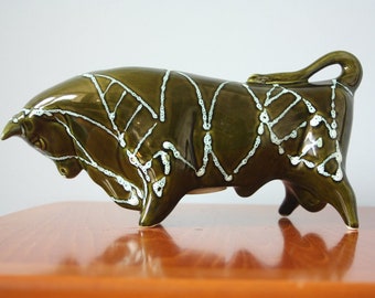 Ceramic Bull | Etsy UK