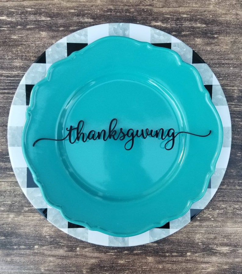 Thanksgiving Plate Words Fall Plate Decor Plate - Etsy