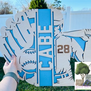 Personalized Baseball Sign / Baseball Trophy Plaque / Custom Senior ...
