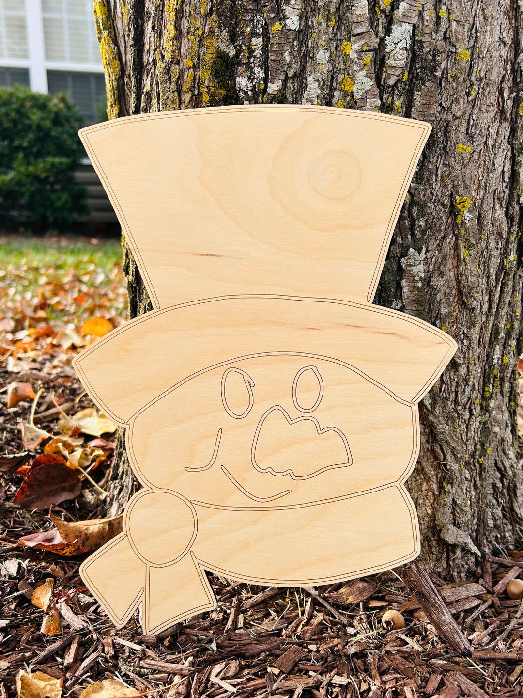 UNFINISHED Snowman Blank / Snowman Wood Blank/ Unpainted Christmas Door ...