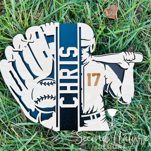 Personalized Baseball Sign / Baseball Trophy Plaque / Custom Senior ...