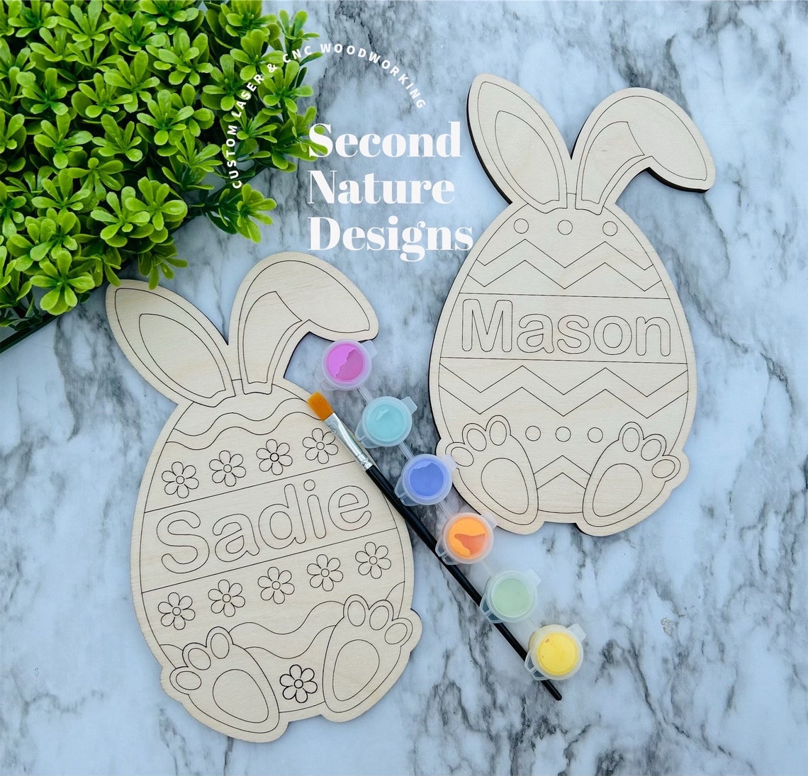 Personalized Easter Egg Paint Kit for Kids / Easter Wood Blank / Kids ...