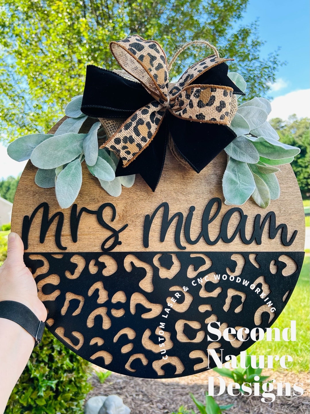 Leopard Teacher Door Hanger / Teacher Gift / Personalized Teacher Sign ...