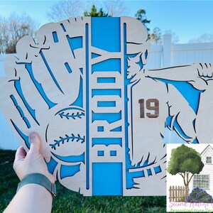 Personalized Baseball Sign / Baseball Trophy Plaque / Custom Senior ...