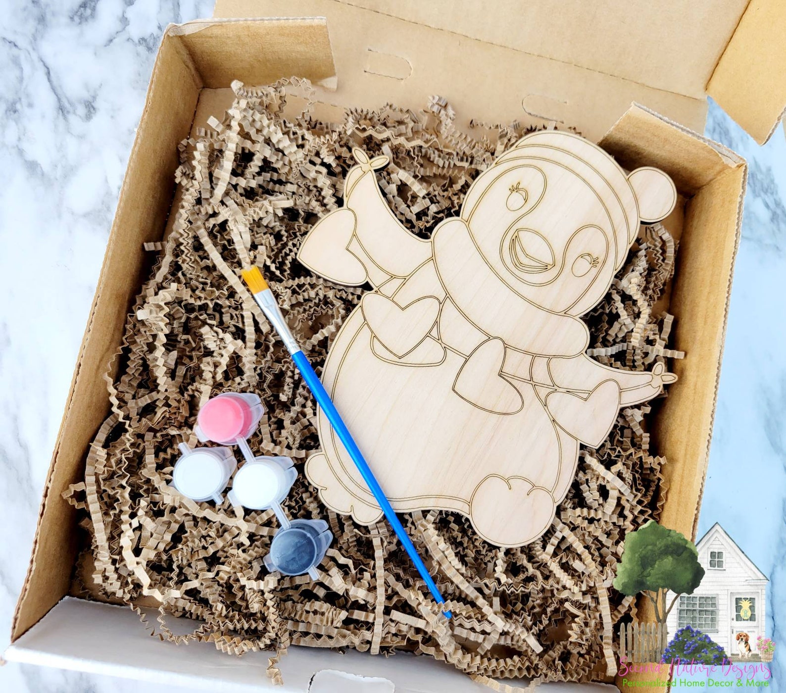 Christmas Paint Kit for Kids / Santa Wood Blank / Kids Paint - Etsy