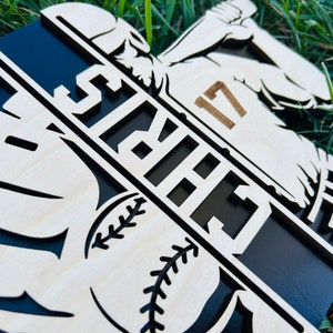 Personalized Baseball Sign / Baseball Trophy Plaque / Custom Senior ...