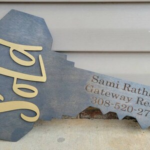 Personalized Wood Realtor Sign / Wooden Real Estate Agent Sign ...