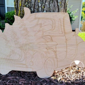UNFINISHED Christmas Tree Truck Blank / Old Truck Wood Blank/ Unpainted ...