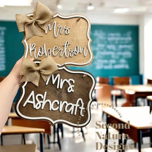 12" Teacher Door Hanger / Teacher Gift / Personalized Teacher Sign ...