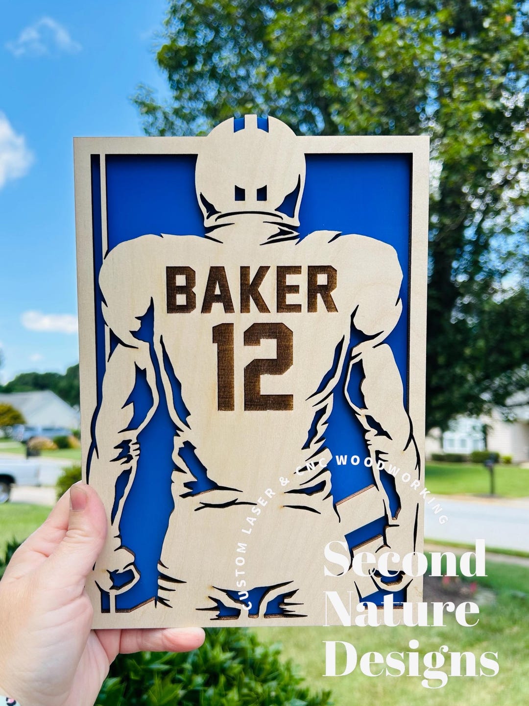 Personalized Football Sign / Football Trophy Plaque / Custom Senior ...