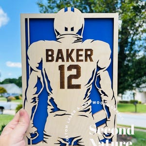 Personalized Football Sign / Football Trophy Plaque / Custom Senior ...
