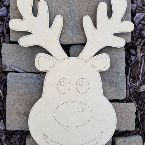 Reindeer Door Decor - Etsy