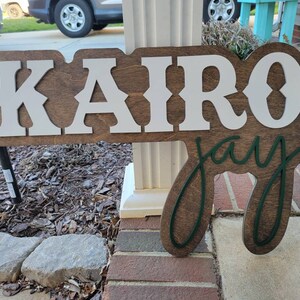 Baby Name Sign / Boy Nursery Door Hanger / Wood Hospital Door Hanger ...