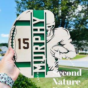 Personalized Football Sign / Football Trophy Plaque / Custom Senior ...