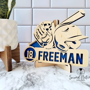 Personalized Baseball Sign / Baseball Trophy Plaque / Custom Senior ...