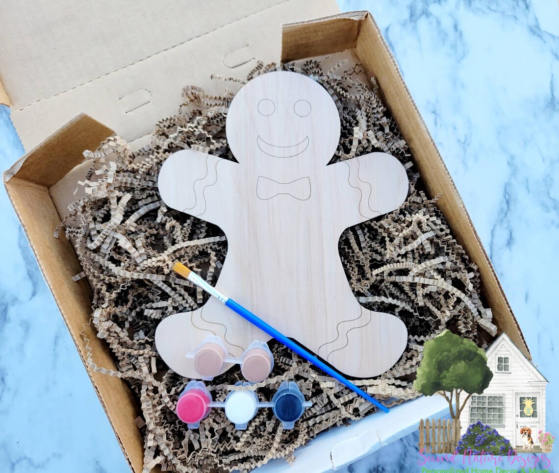 Christmas Paint Kit for Kids / Santa Wood Blank / Kids Paint - Etsy