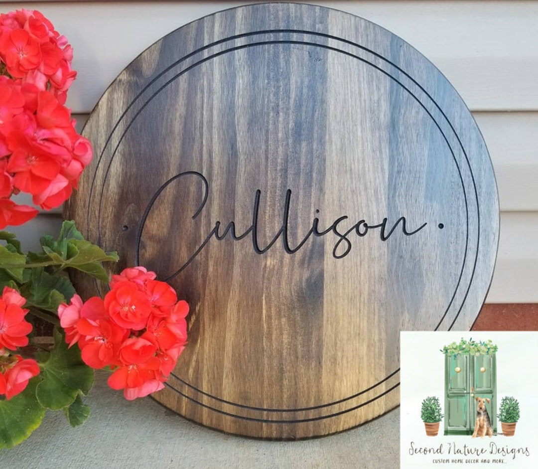 Personalized Lazy Susan / Family Name Engraved Lazy Susan / Wood ...