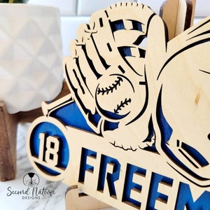 Personalized Baseball Sign / Baseball Trophy Plaque / Custom Senior ...