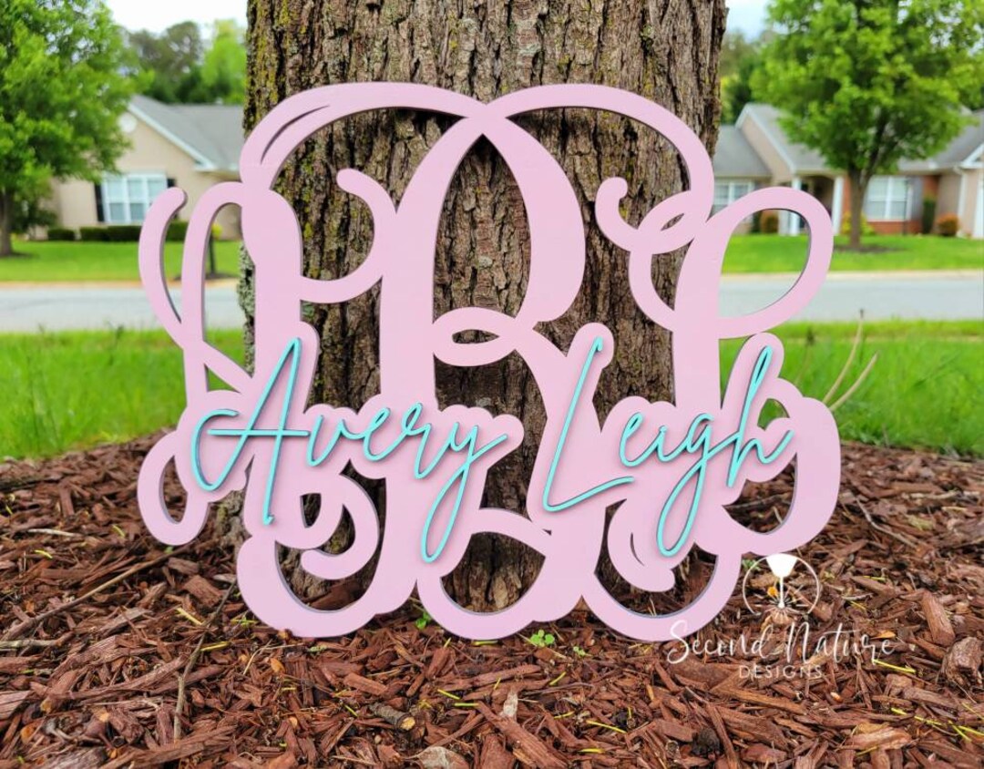 Nursery Monogram - Crib Monogram - Baby Monogram - 3 Letter Monogram ...