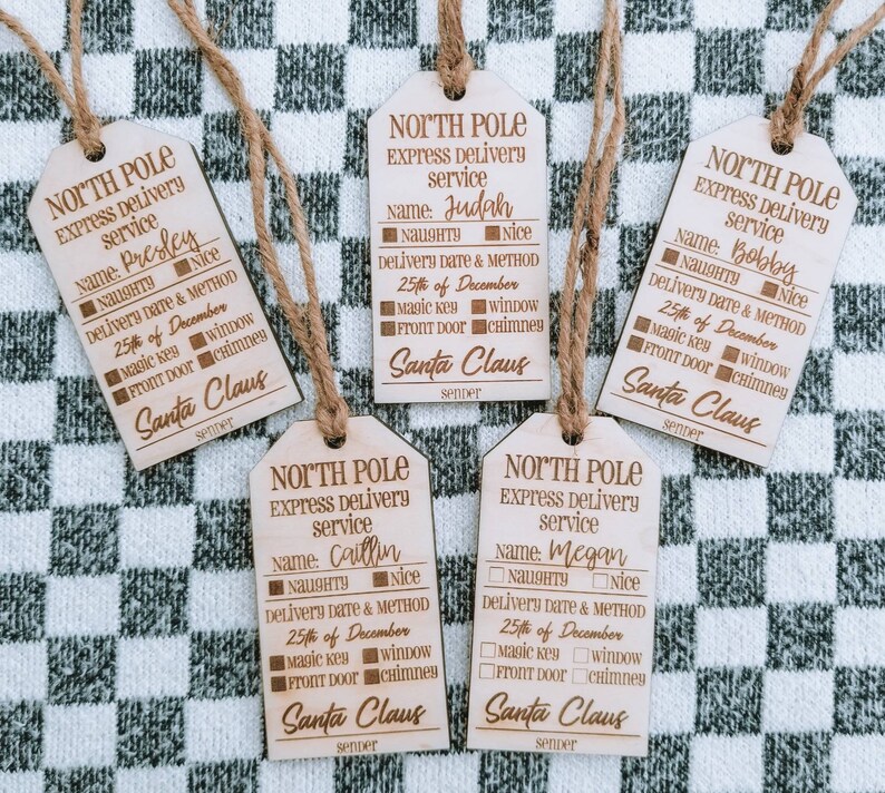 Personalized Christmas Tag / Christmas Present Name Tag / - Etsy