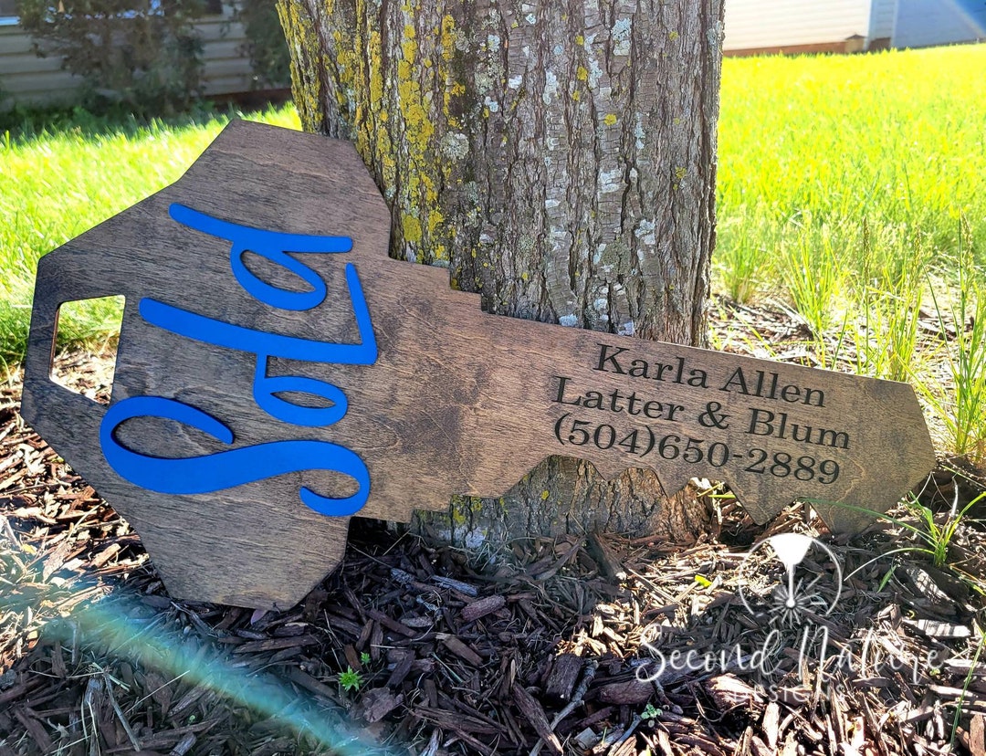 Personalized Wood Realtor Sign / Wooden Real Estate Agent Sign ...