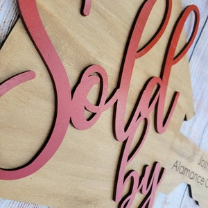 Personalized Wood Realtor Sign / Wooden Real Estate Agent Sign - Etsy