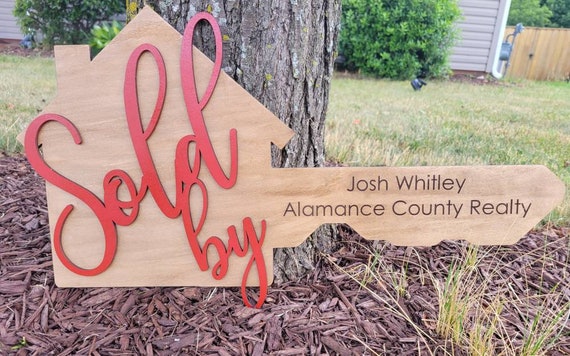 Personalized Wood Realtor Sign / Wooden Real Estate Agent Sign - Etsy