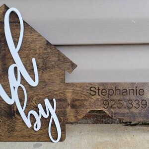 Personalized Wood Realtor Sign / Wooden Real Estate Agent Sign ...