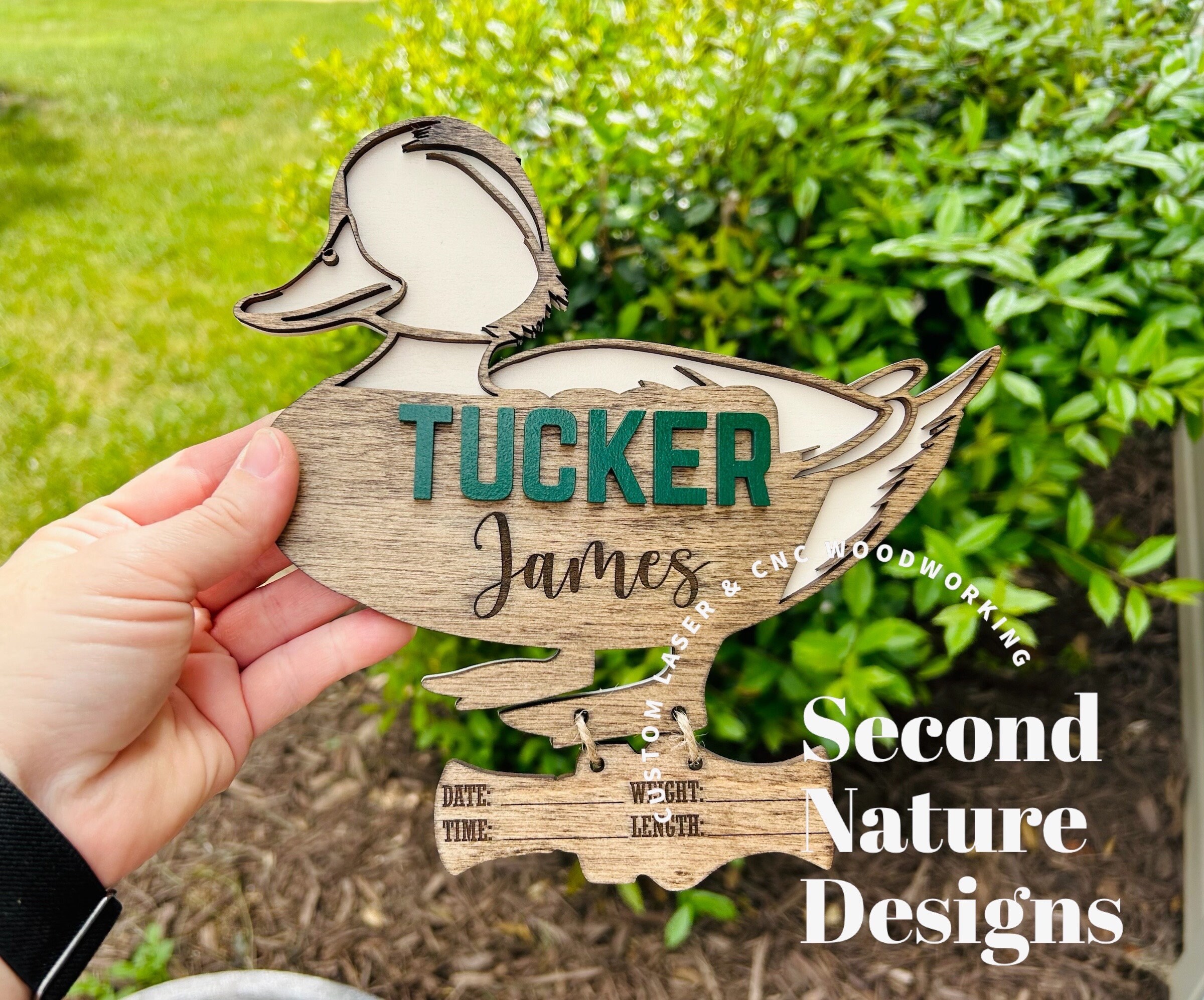 Baby Boy Duck Birth Stats Sign / Nursery Announcement / Newborn Pic ...