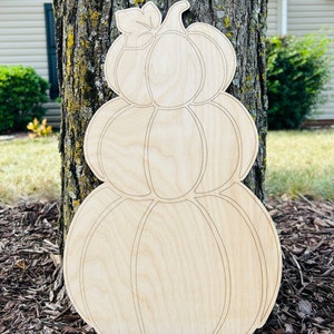 UNFINISHED Stacked Pumpkins Blank / Pumpkin Topiary Wood Blank ...