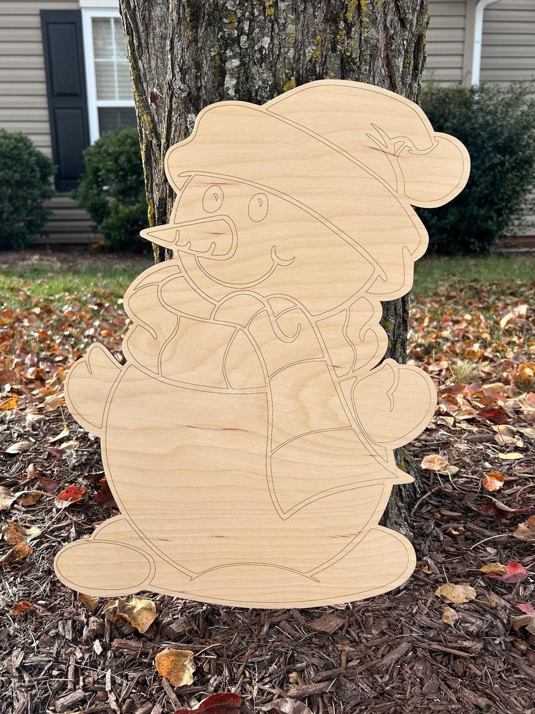 UNFINISHED Snowman Blank / Snowman Wood Blank/ Unpainted Christmas Door ...