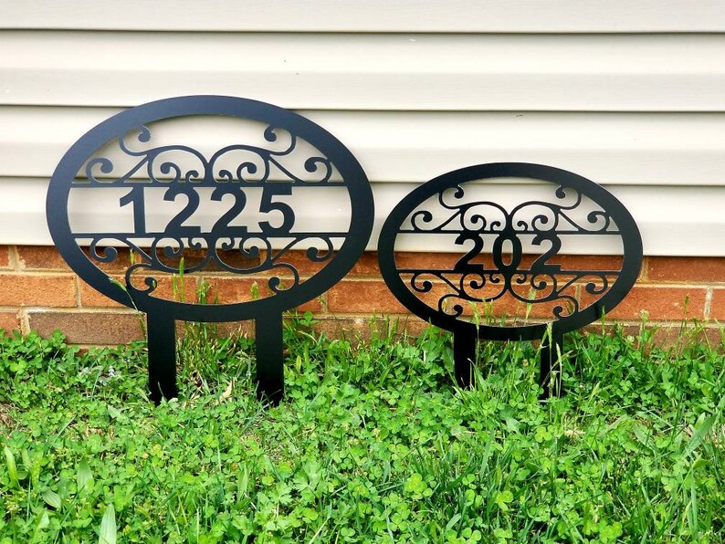 House Number Yard Sign with Stakes / Street Address Sign / | Etsy
