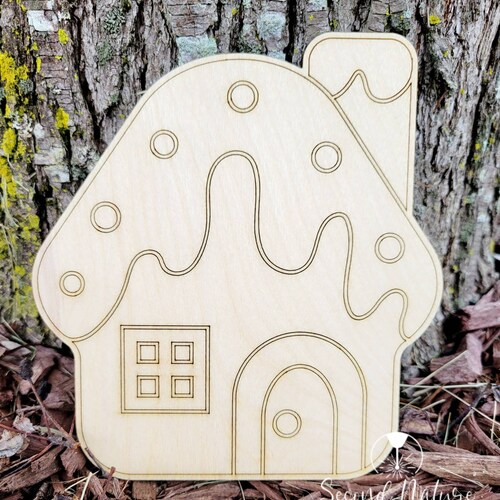 UNFINISHED Gingerbread House Blank / Gingerbread House Wood - Etsy