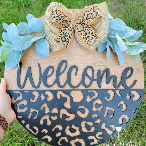 Leopard Door Hanger - Etsy
