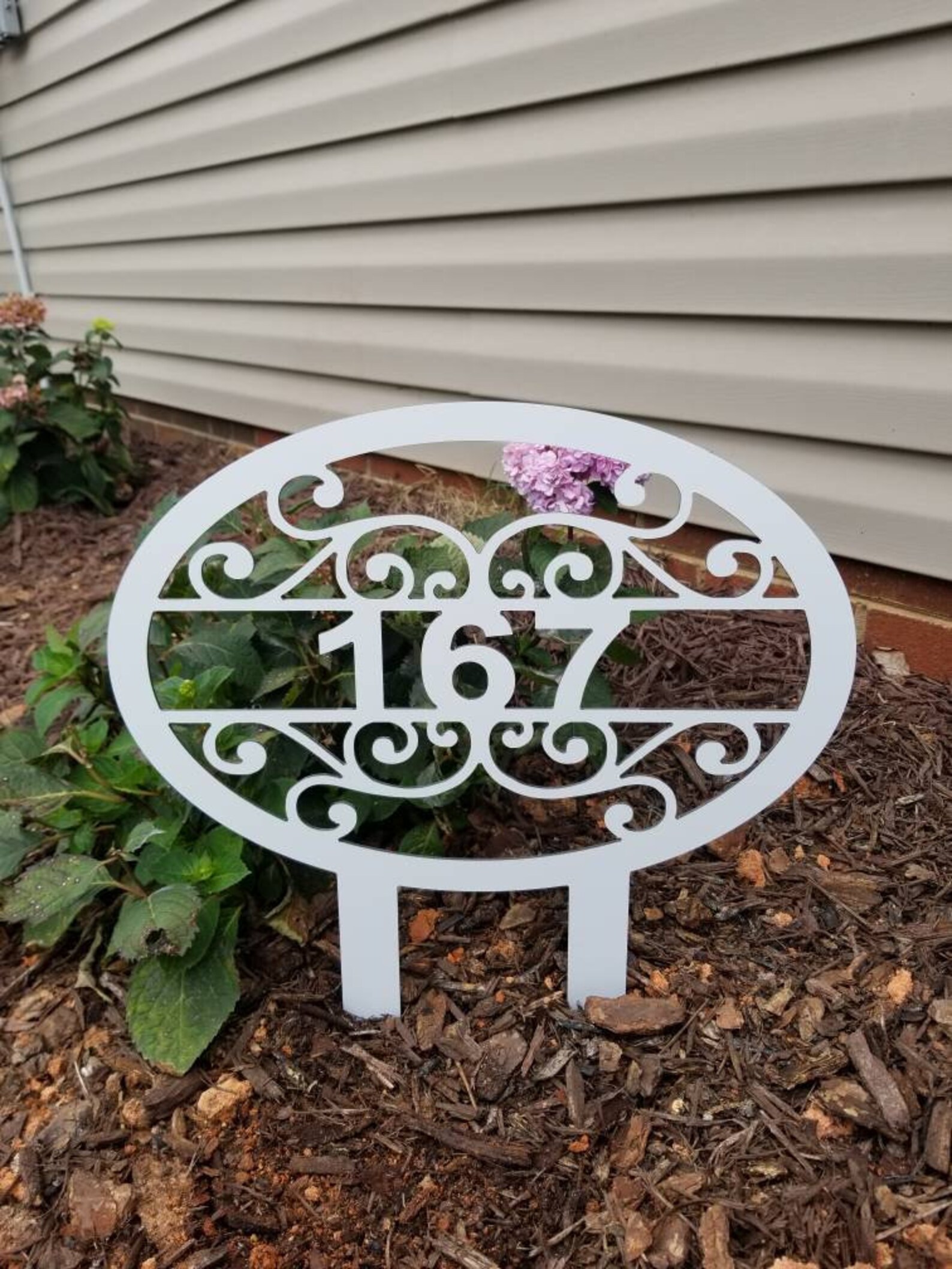 House Number Yard Sign with Stakes / Street Address Sign / | Etsy