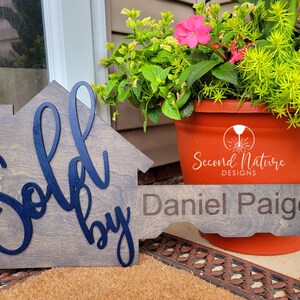 Personalized Wood Realtor Sign / Wooden Real Estate Agent Sign ...