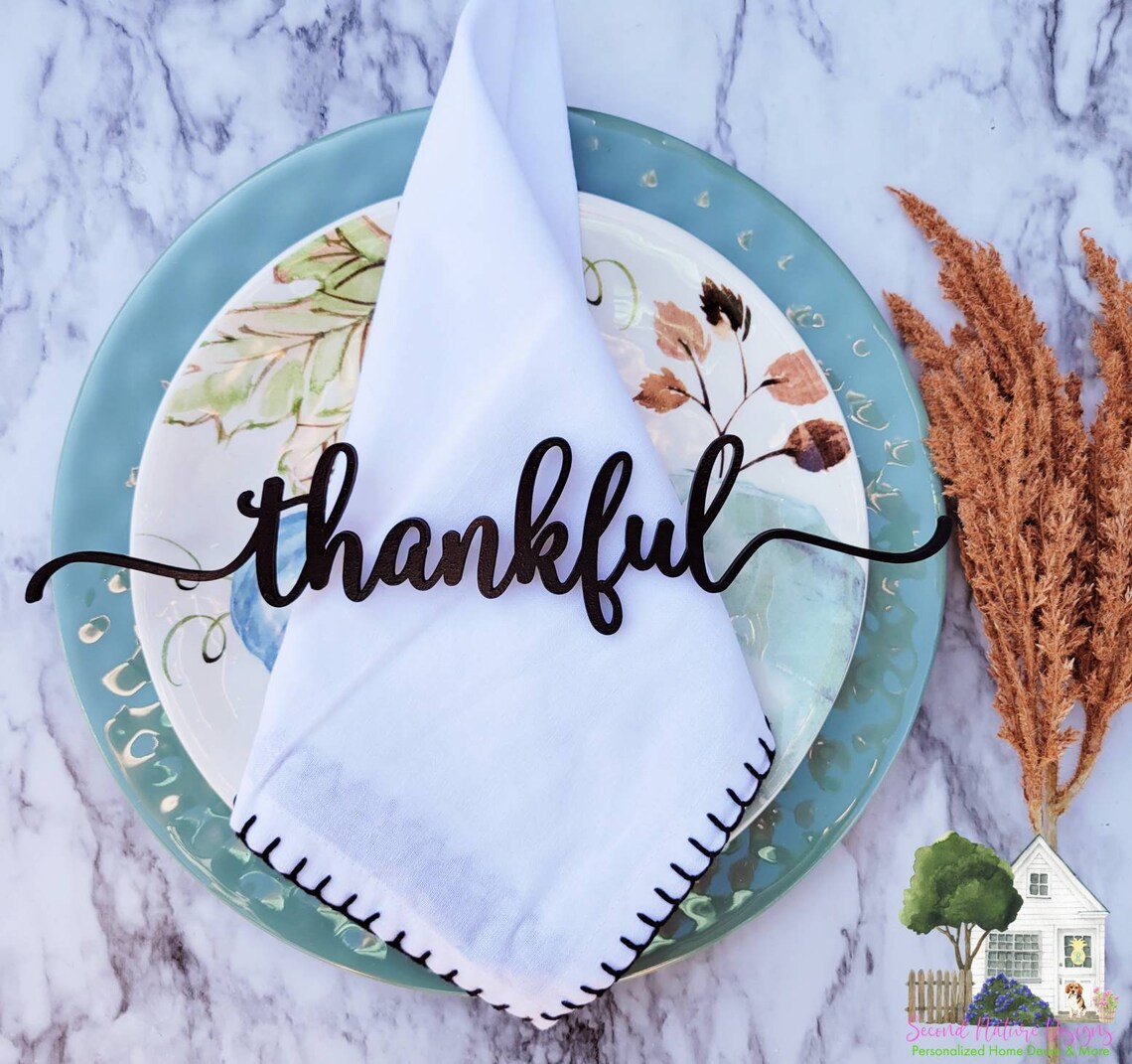 Thanksgiving Plate Words Fall Plate Decor Plate - Etsy