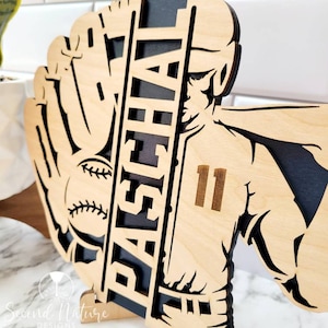Personalized Baseball Sign / Baseball Trophy Plaque / Custom Senior ...