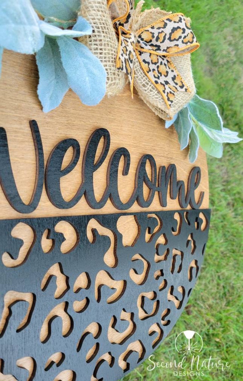 Leopard Teacher Door Hanger / Teacher Gift / Personalized Teacher Sign ...