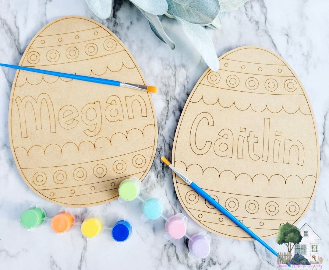 Personalized Easter Egg Paint Kit for Kids / Easter Wood Blank / Kids ...