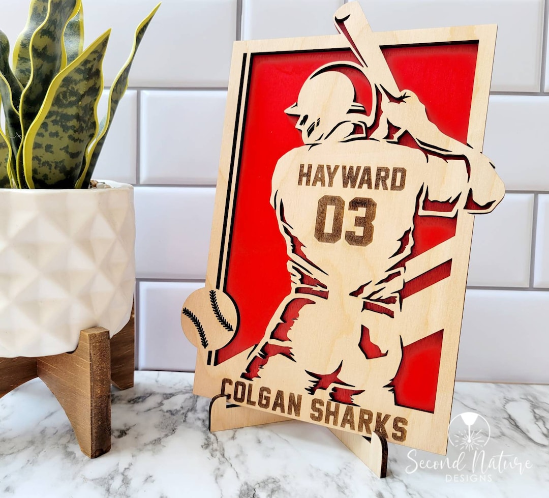 Personalized Baseball Sign / Baseball Trophy Plaque / Custom Senior ...