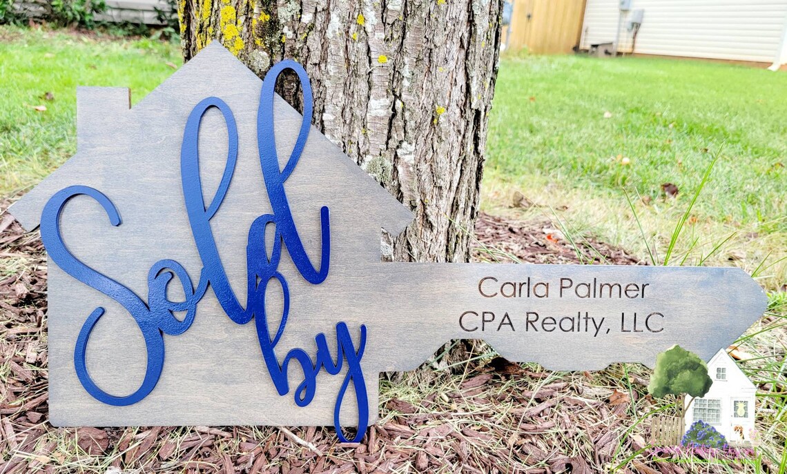 Personalized Wood Realtor Sign / Wooden Real Estate Agent Sign - Etsy